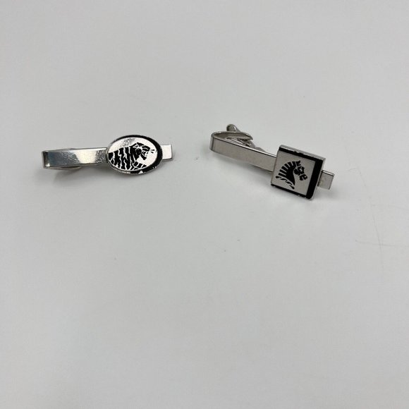 Unbranded | Accessories | Silver Black Colored Tie Pin Bar Set Of 2 ...